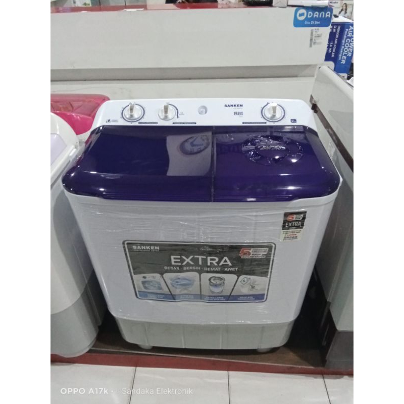 Jual MESIN CUCI 2 tabung 9kg low watt SANKEN TW 9220 garansi resmi ...