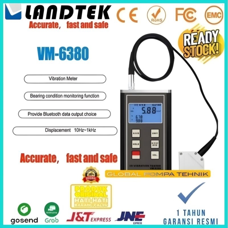 Jual 3d Vibration Tester 3 Axis Vm 6380 Meter Gauge Vm6380 Landtek Vibromet Shopee Indonesia