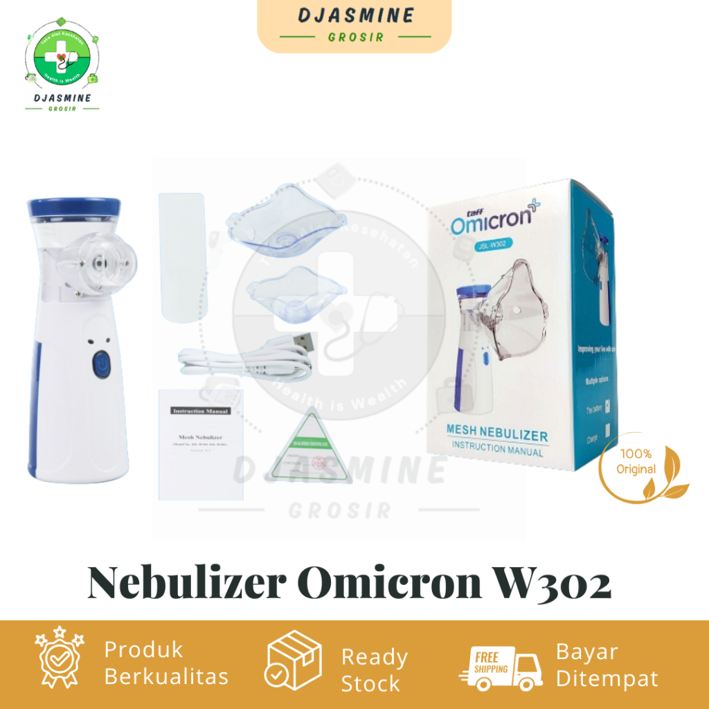 Jual Mesh Nebulizer Portabel W302 Putih/Biru - Alat Bantu Pernafasan W ...