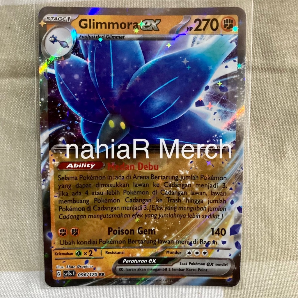 Jual Pokemon TCG Indonesia Glimmora ex sv3s 096/170 RR Kilau Hitam ...