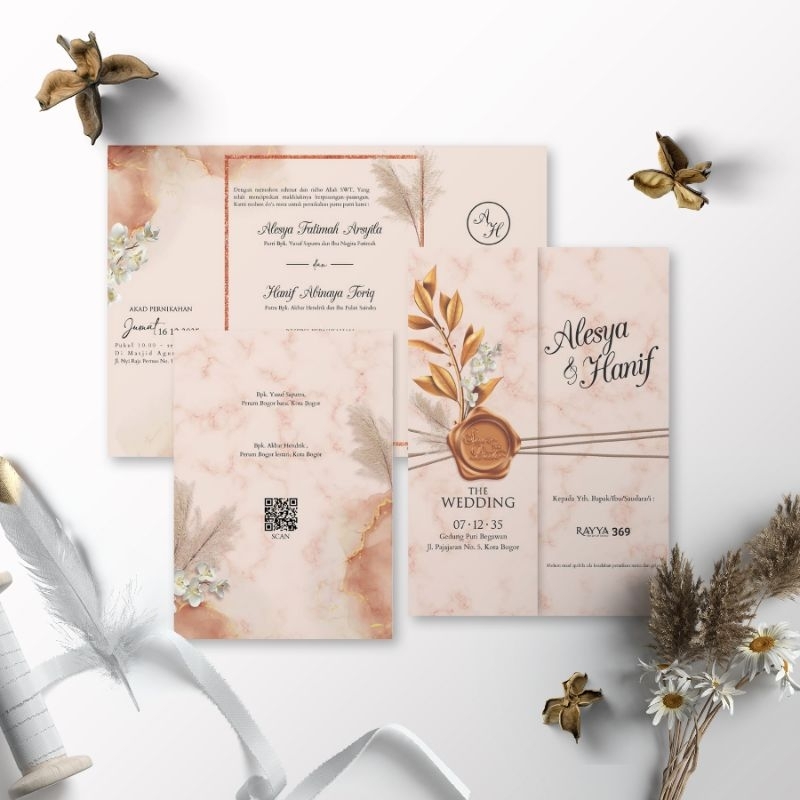 Jual Undangan Pernikahan Murah Desain Full Color Bahan BriefCard 150gsm ...