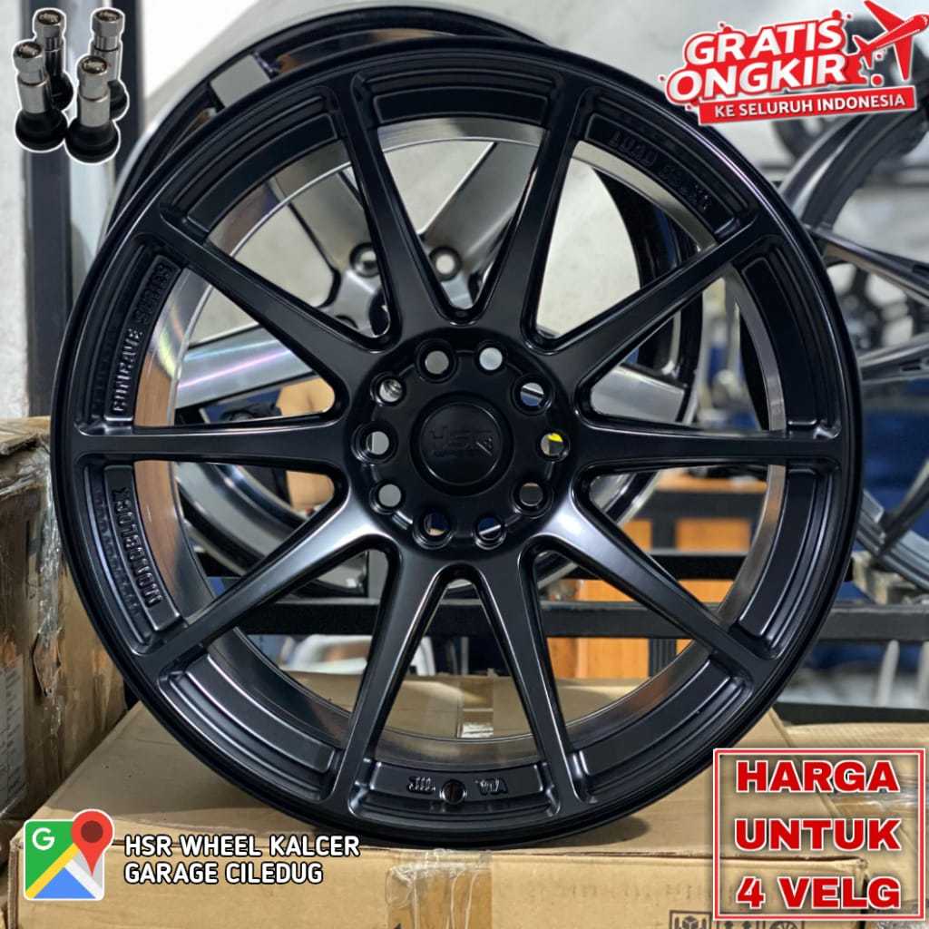 Jual VELG RACING MOBIL CIVIC, ACCORD, CAMRY HSR SHINJUKU R18 LEBAR 95-10,5 SEMI MATT BLACK ...