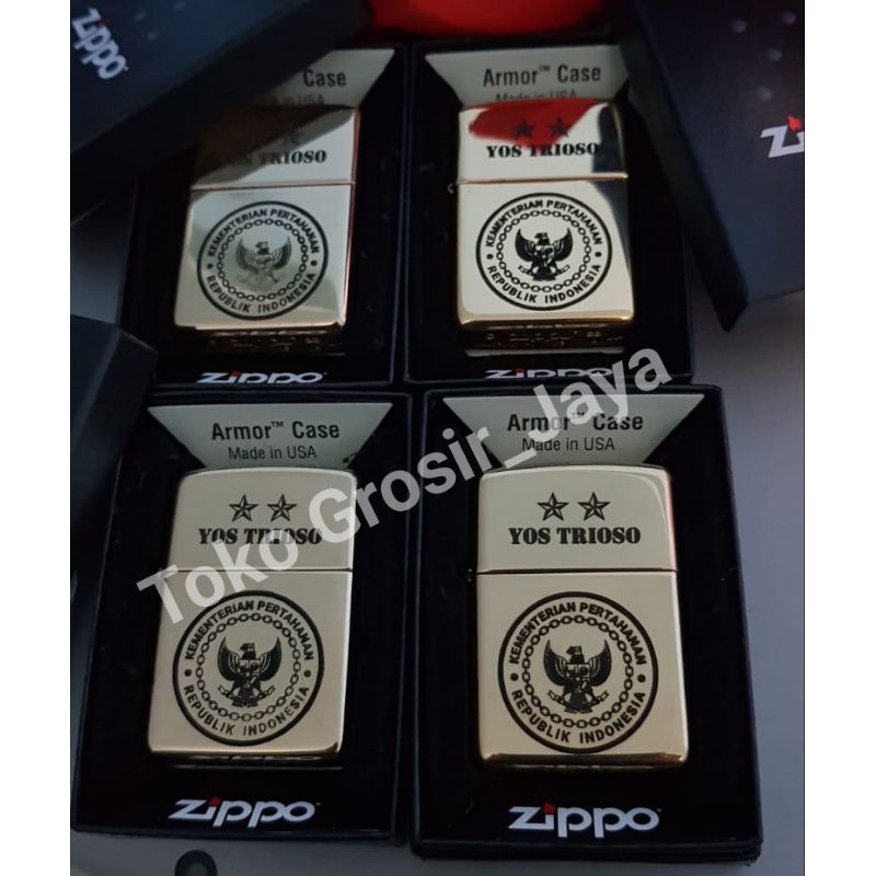 Jual Zippo Original Custom Korek Api Ukir Logo Kementerian Pertahanan ...