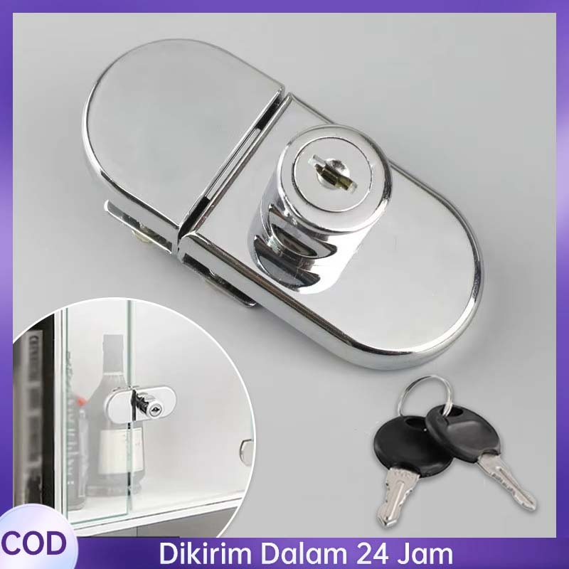 Jual 1set Lemari Kaca Kunci Paduan Seng Kunci Etalase Kaca Konci Lemari Showcase Cabinet Mortise ...