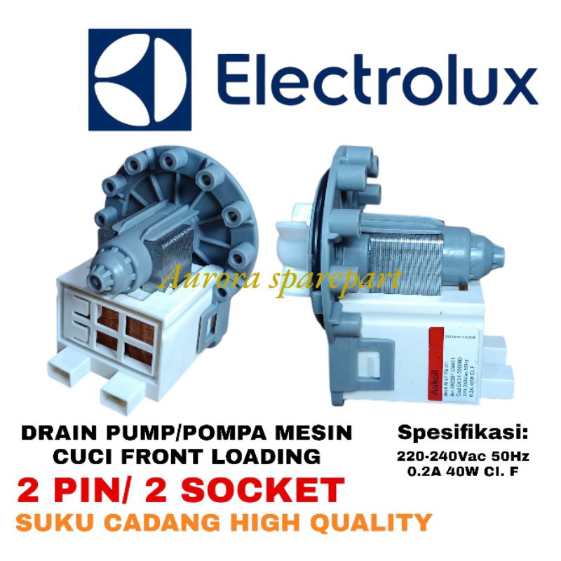 Jual Drain pump Electrolux/pompa mesin cuci Electrolux Front loading ...
