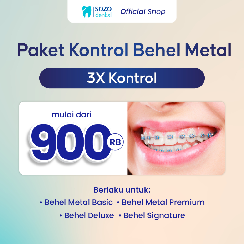 Jual PAKET 3x Voucher Kontrol Behel Metal Basic/Premium/Deluxe ...