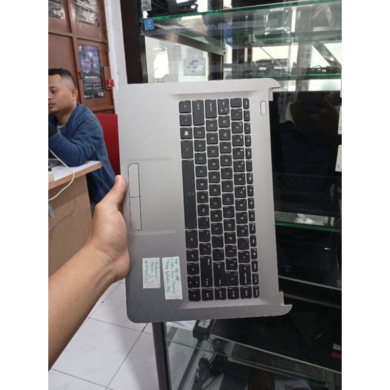 Jual [SILVER] Palmrest keyboard Hp 14-AF Normal Tested Seken Original ...