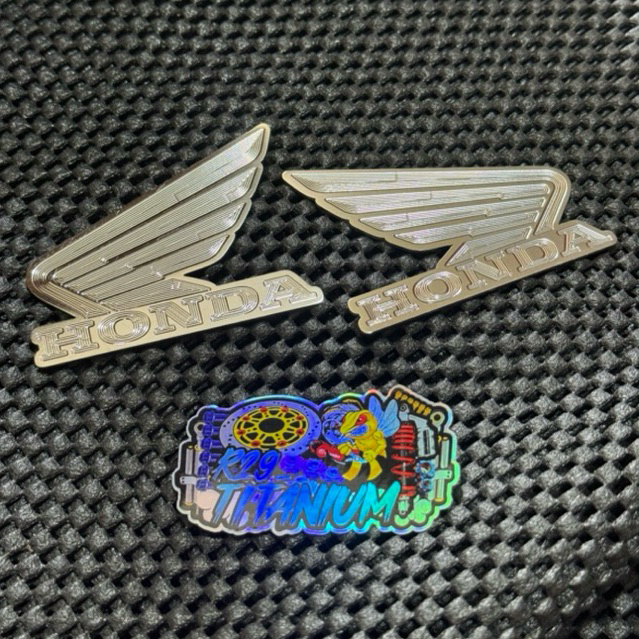 Jual EMBLEM LOGO SAYAP HONDA WING TITANIUM GR5 SILVER | Shopee Indonesia