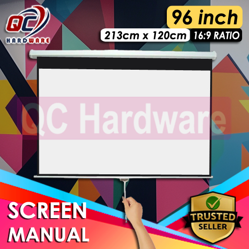 Jual Screen Projector Manual 96" Ratio 16:9 Widescreen - Layar ...