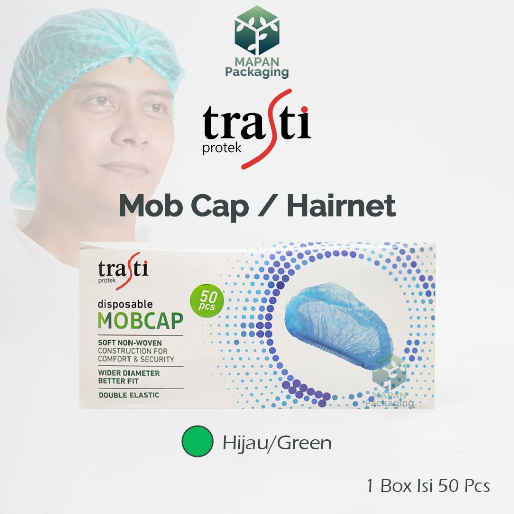 Jual Mob Cap / Hairnet / Jala Rambut Kain Medis Disposable Trasti ...