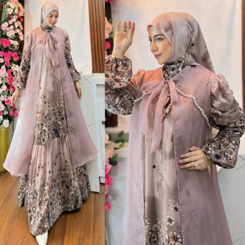 Jual ARASYA SERIES BY HUMAIRA GAMIS DRESS PESTA CERUTY PREMIUM MIX ...