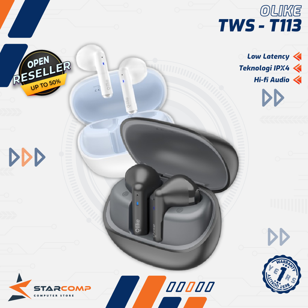 Jual OLIKE TWS T113 | True Wireless Earphones IPX4 | Bluetooth 5.3 | Playing Time 38H | Shopee ...