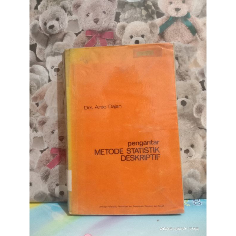 Jual BUKU PENGANTAR METODE STATISTIK DESKRIPTIF Drs Anto Dajan ...