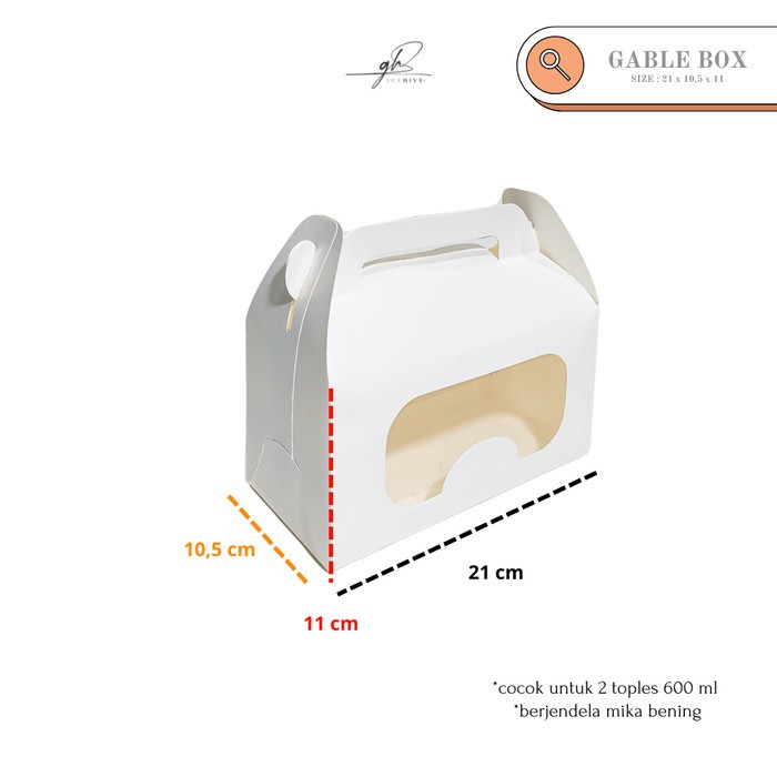 Jual Gable Box: 21x10,5x11 cm - Gable Box Jendela Gift Box | Hampers | Souvenir | Lunch Box ...