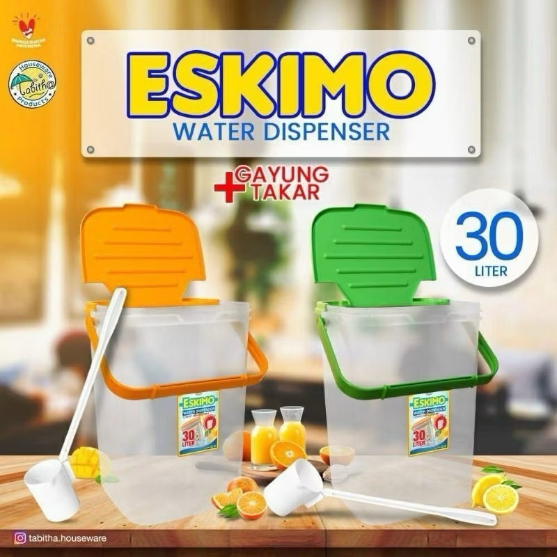 Jual Dispenser es buah kapasitas 30 liter kontainer es eskimo bonus ...
