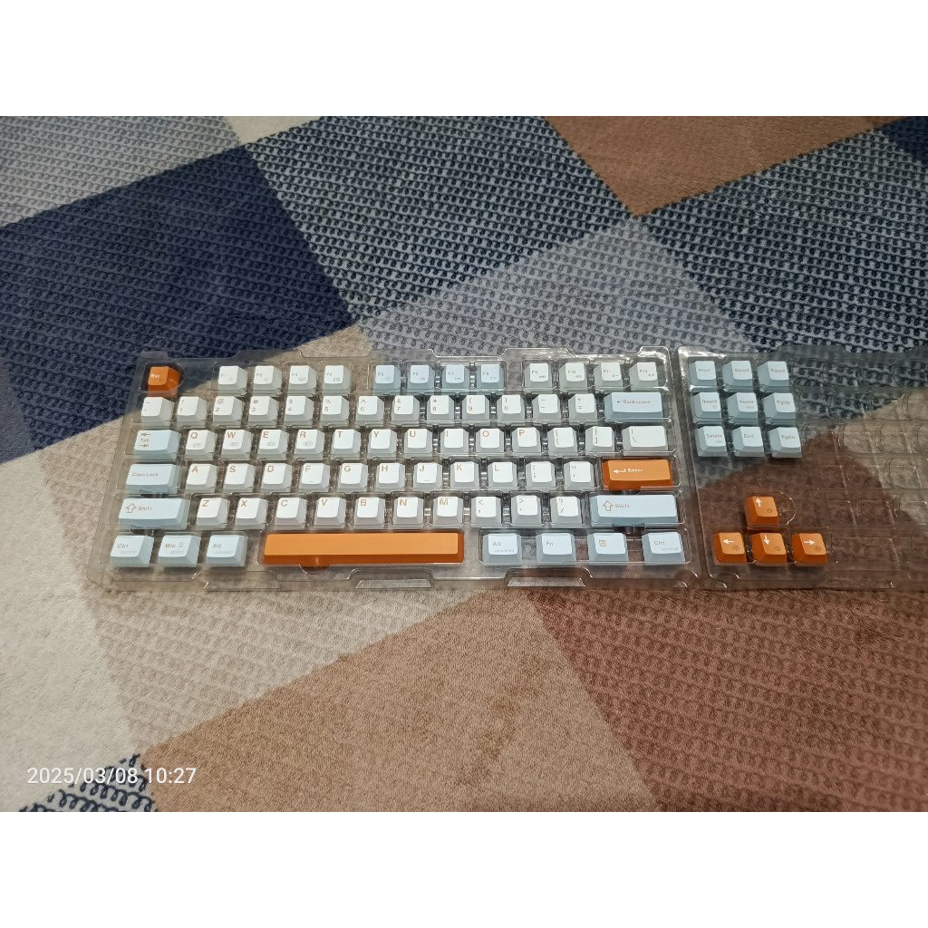 Jual Keycaps Tri Tone PBT Double Shot Cherry Profile 87 Keys Keyboard Mechanical TKL Monka 3087 ...