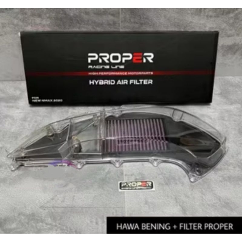 Jual Tutup Hawa Transparan + Filter Proper New Nmax 155 / New Aerox 155 ...