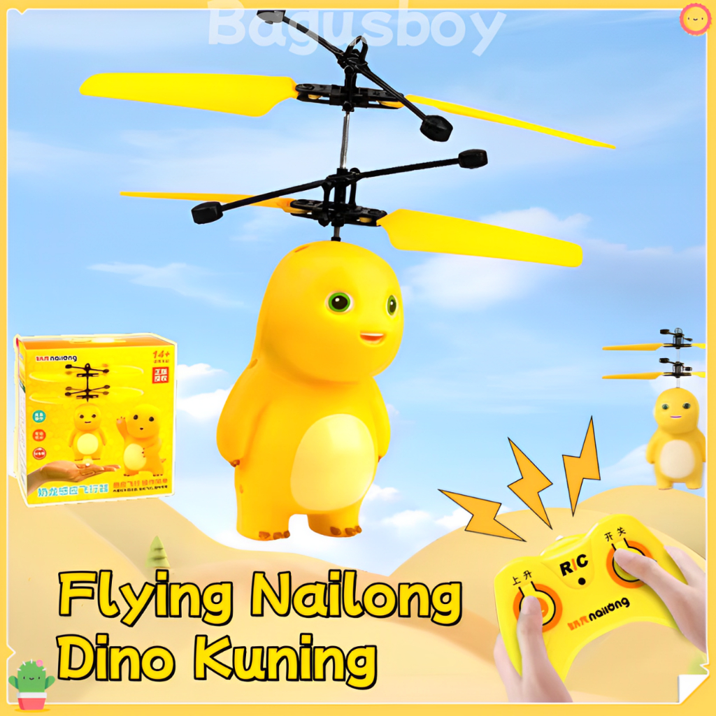 Jual [Kendali jarak jauh]Mainan Nailong Terbang/ Flying Nailong Dino ...