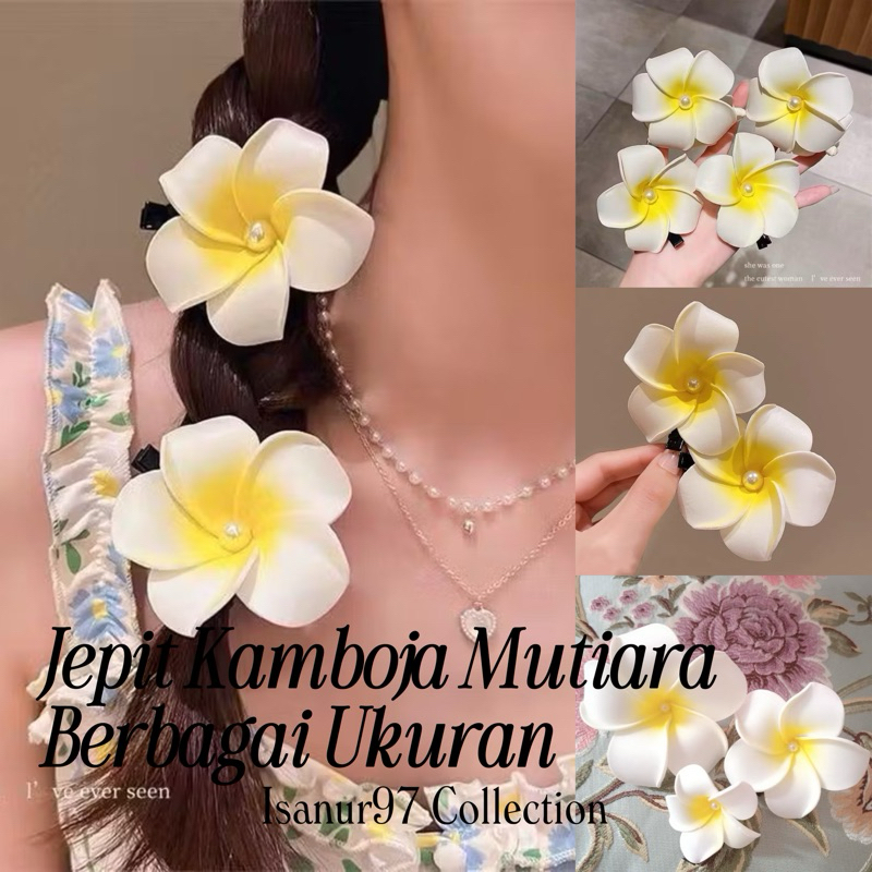 Jual Jepit Rambut Bunga Kamboja Mutiara | Aksesoris Rambut Bali Elegan ...