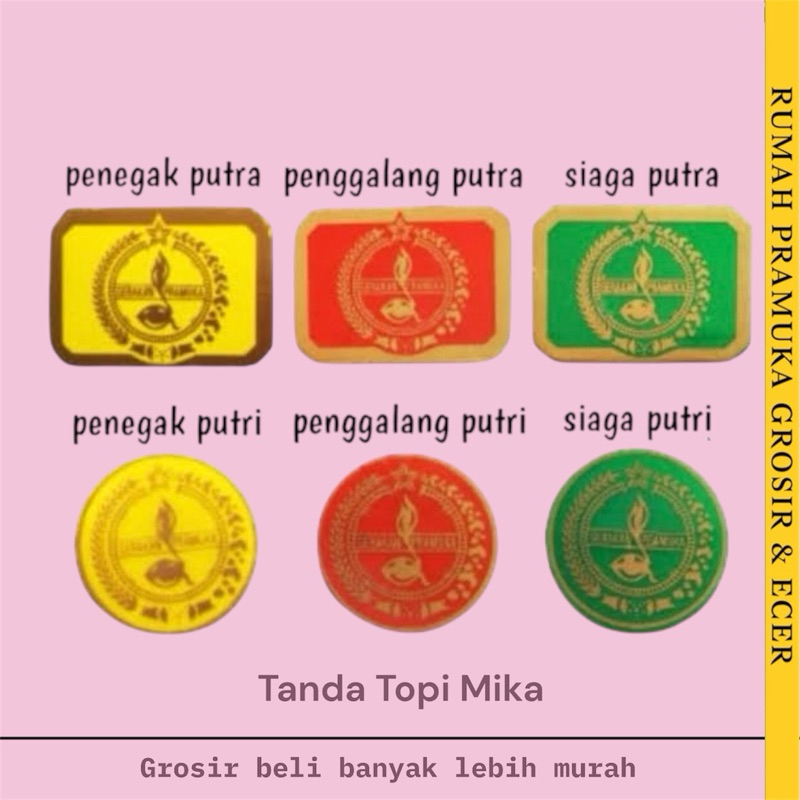 Jual Pin Tanda Topi Pramuka Mika Peniti / Pin Tanda Topi Boni / Pin ...