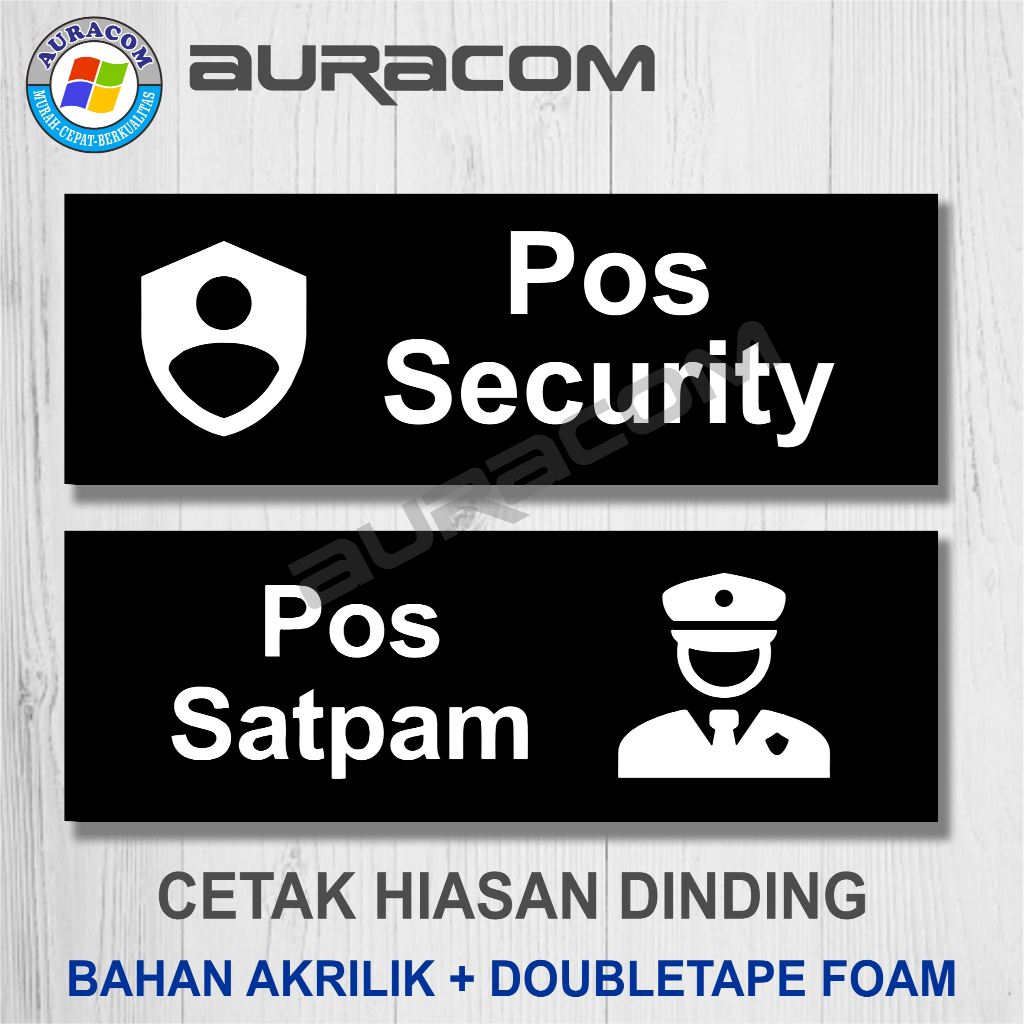 Jual PAPAN SECURITY KEAMANAN PAPAN POS SATPAM SIGN PEMERIKSAAN SECURITY ...
