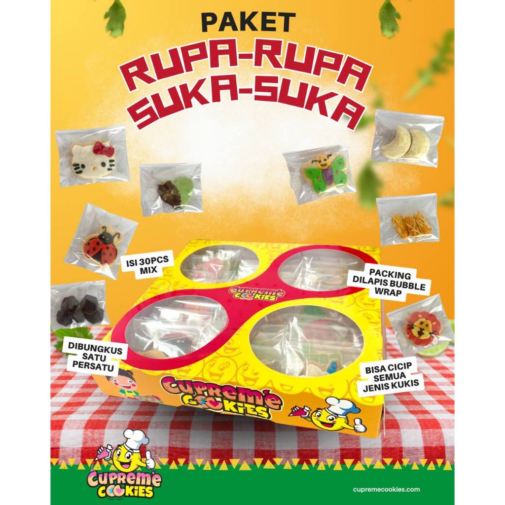 Jual PAKET RUPA-RUPA SUKA-SUKA CUPREME COOKIES BANDUNG | MIX VARIAN 30 ...