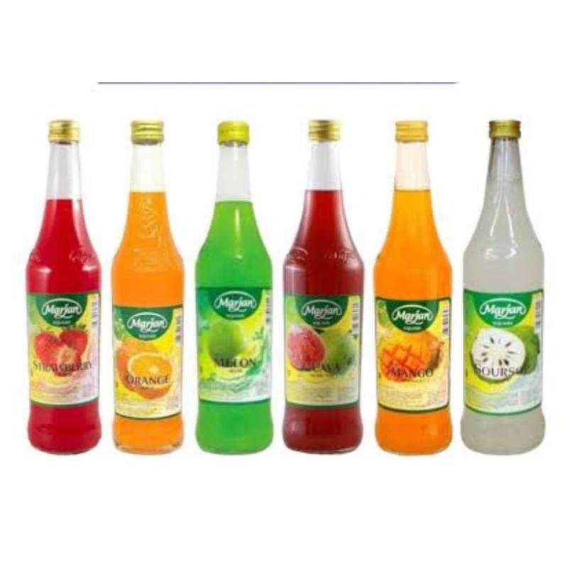 Jual Sirup Marjan Squash 450ml Rasa: Orange, Melon, Coco pandan, leci ...