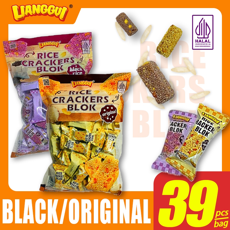 Jual [HALAL] Lianggui Rice Crackers Jepang Black Rice/Original Rice ...