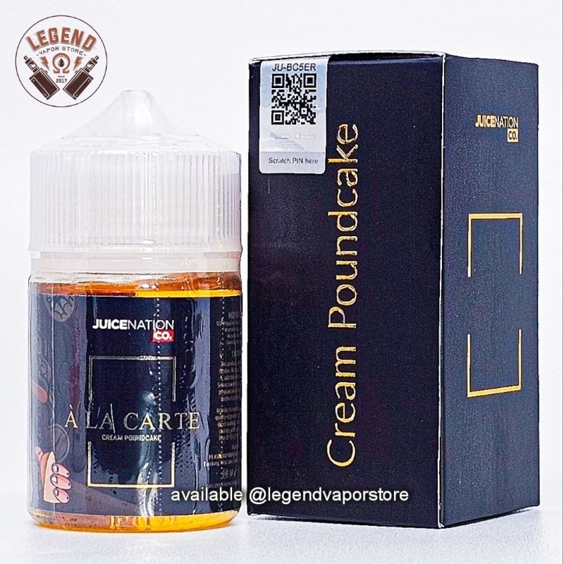 Jual FREEBASE - ALA CARTE Cream Poundcake BY JUICENATION 60ML ORIGINAL ...
