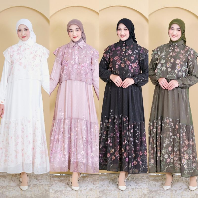 Jual Dahlia MIDI dress gamis terbaru premium original by Ninos design ...
