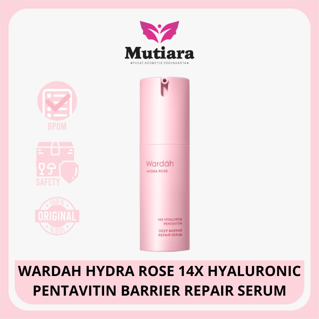 Jual WARDAH HYDRA ROSE 14X HYALURONIC PENTAVITIN BARRIER REPAIR SERUM 30ML | Shopee Indonesia
