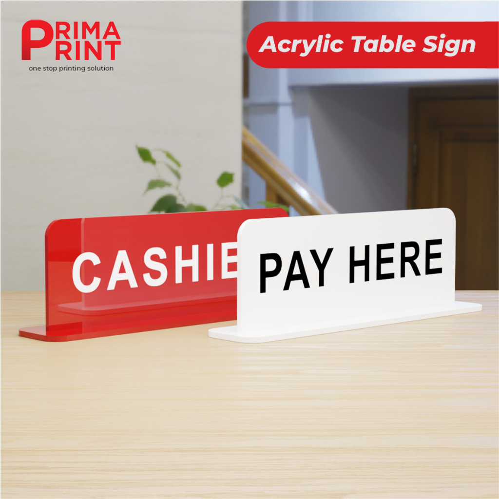 Jual Papan Meja Kasir Akrilik Stand Premium I Akrilik Stand Cashier ...