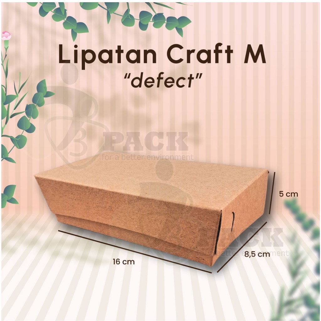Jual Box Lembaran / Lipatan - Lunch Box Coklat Craft Ukuran M Lembaran ...