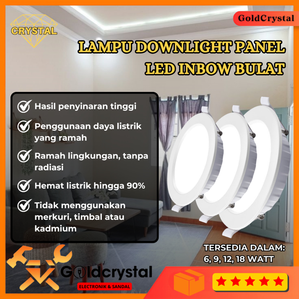 Jual Lampu Downlight LED Inbow 6W 9W 12W 18W / Downlight Panel LED ...