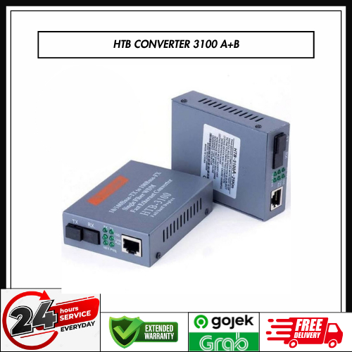 Jual Konverter Media Optik Serat HTB-3100 A+B Netlink RJ45 1 Pasang 25KM | Shopee Indonesia