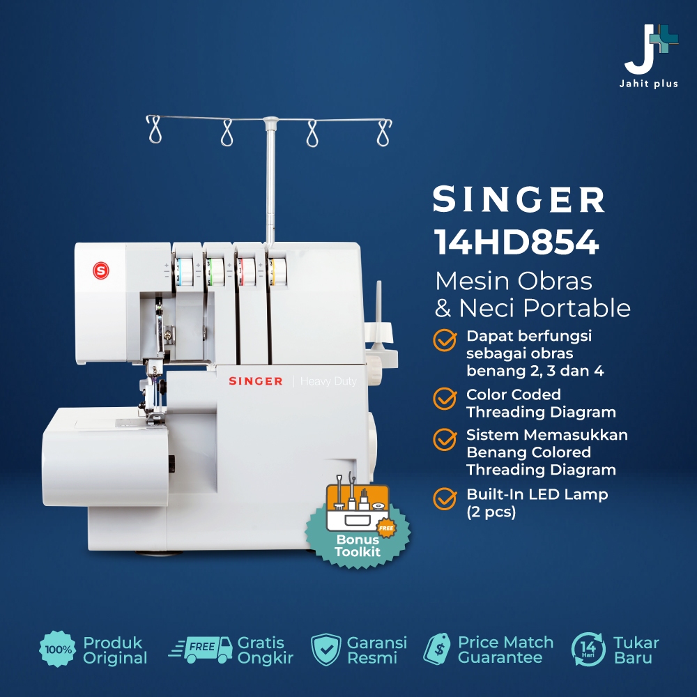 Jual Mesin Obras dan Neci SINGER 14HD854 HEAVY DUTY | Shopee Indonesia