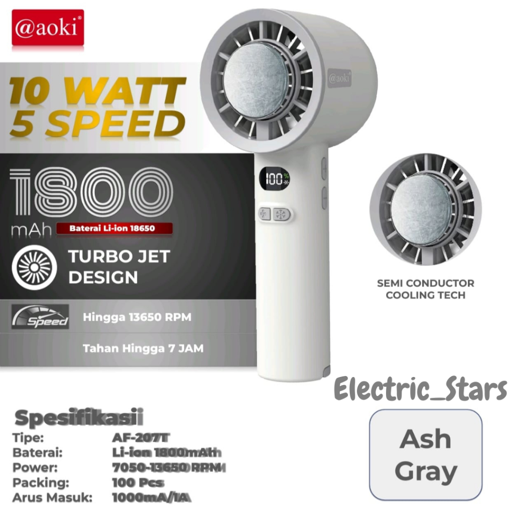 Jual AOKI AF-207T Kipas Angin Turbo Cool PRO Mini AC – Super Sejuk, Angin Kencang, Pengisian ...