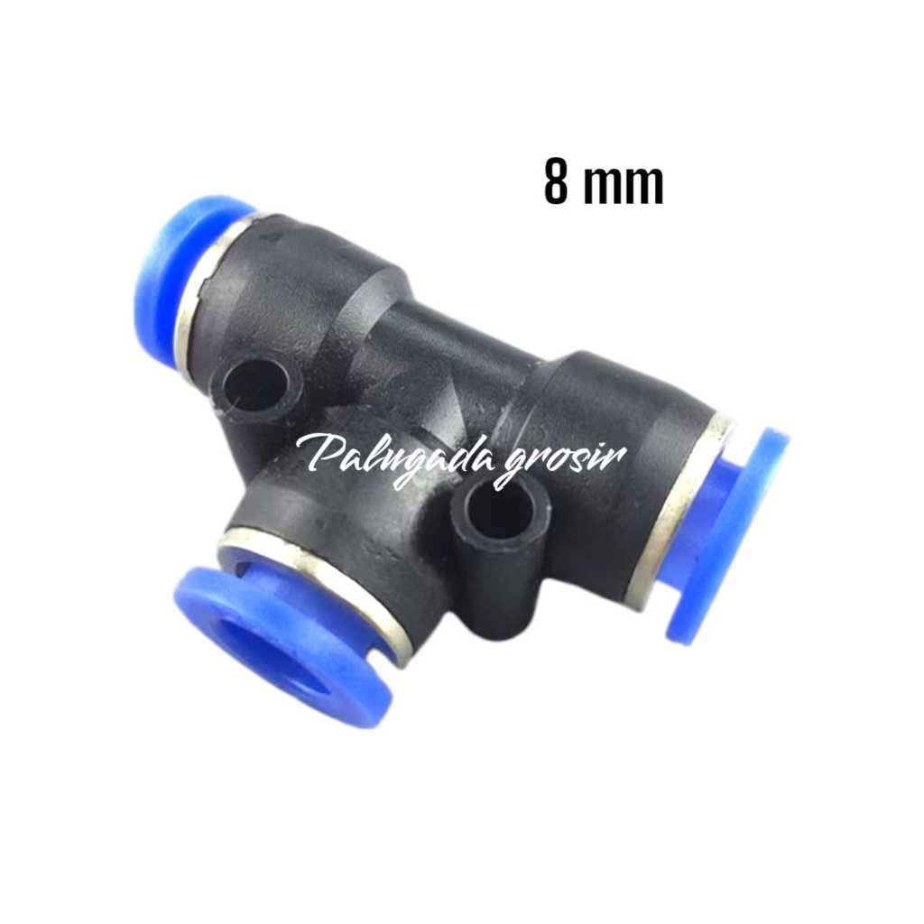 Jual MPE 8 Fitting Tee Pneumatic Slip Lock Selang 8mm x 8mm x 8mm ...