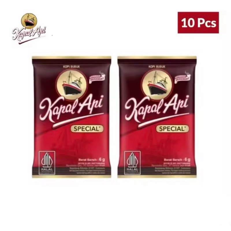 Jual (10 pcs) Kopi Kapal Api Special mini tanpa gula 6gr | Shopee Indonesia