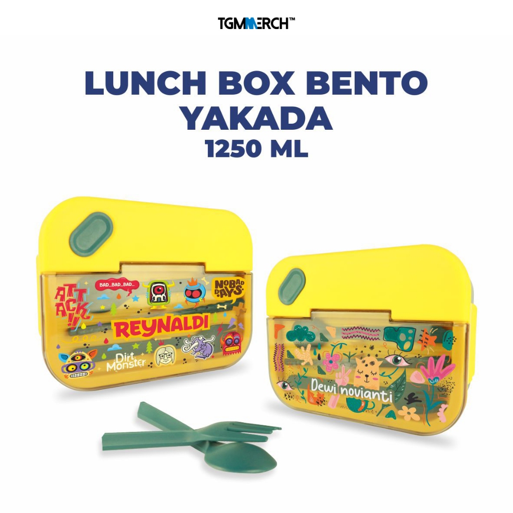 Jual TGM MERCH - Cetak Custom Lunch Box Set Bento Yakada 1250 ML ...