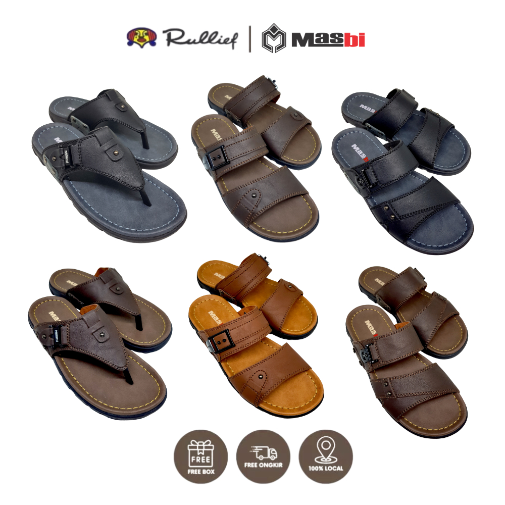 Jual Rullief x Masbi Bentley - Sandal Pria Masbi Bentley - Sendal ...
