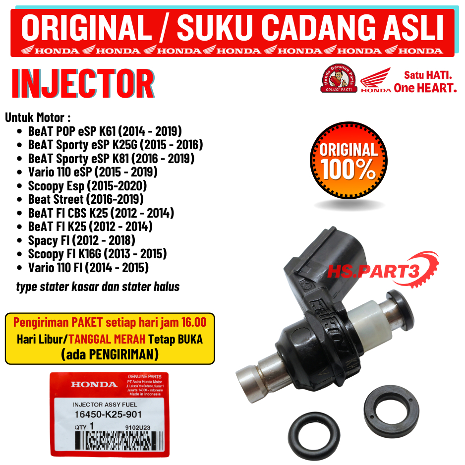 Jual Injeksi Injector Injektor Beat Fi Esp POP Street Stater Kasar ...