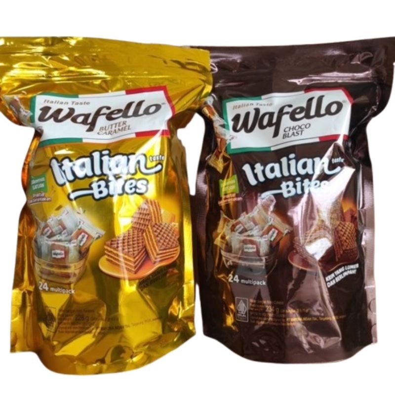 Jual Wafello Wafer Pouch Besar 234gram Rasa Coklat Caramel | Shopee ...