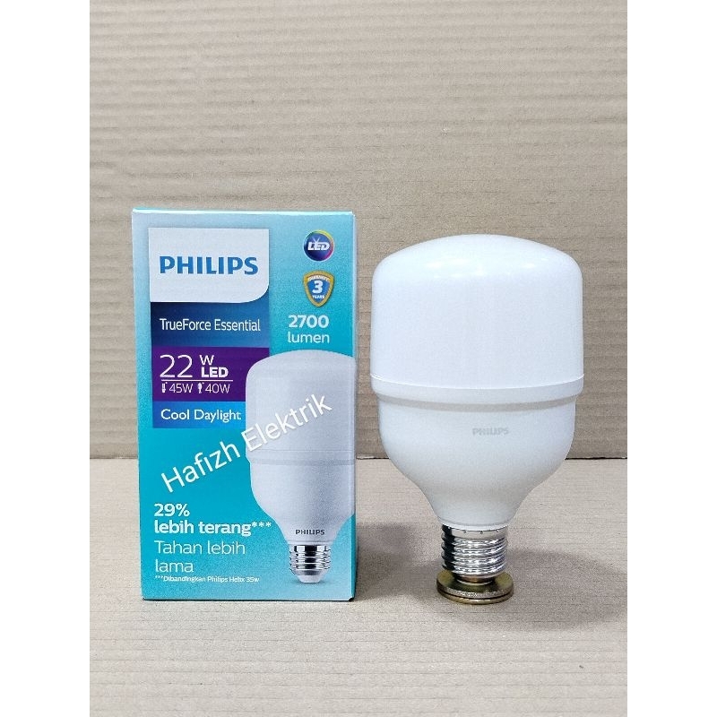 Jual Lampu LED Philips 22W TrueForce Essential Cahaya Putih | Shopee ...
