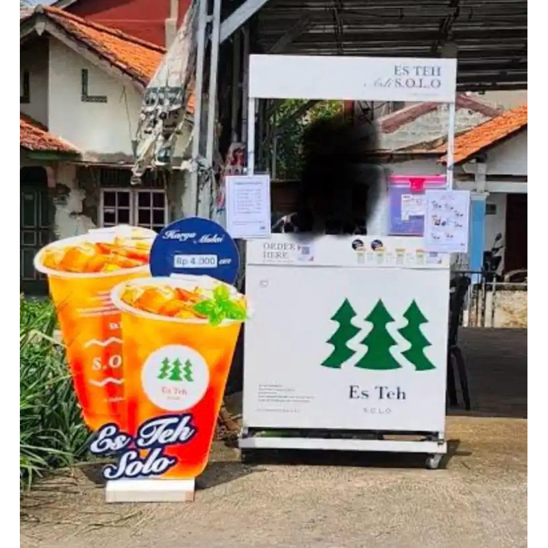 Jual Rombong lipat bekas dan standing banner kayu | Shopee Indonesia