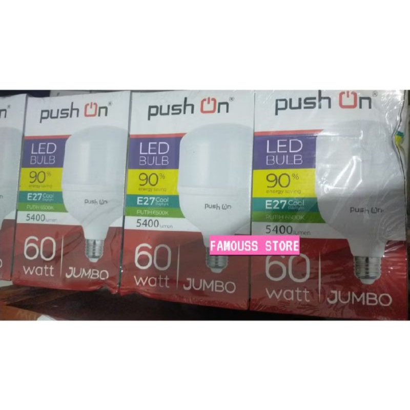 Jual Lampu Led Jumbo 60 watt merk Push On | Shopee Indonesia