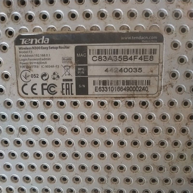 Jual router tenda f3 tenda n300 bekas | Shopee Indonesia