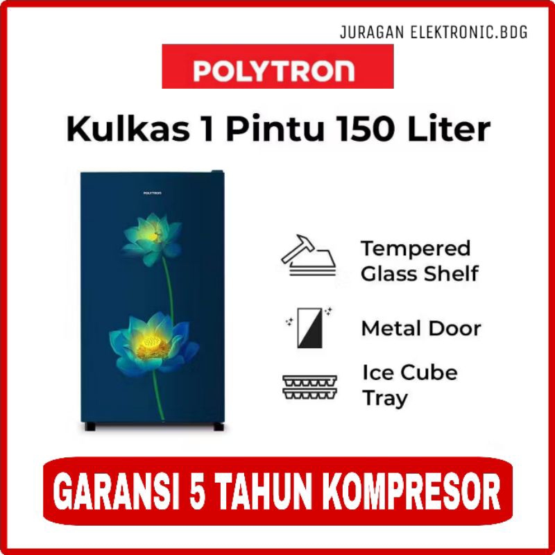 Jual POLYTRON Kulkas 1 Pintu Metallic 150 Liter PRB 157 PR/LB | Shopee ...