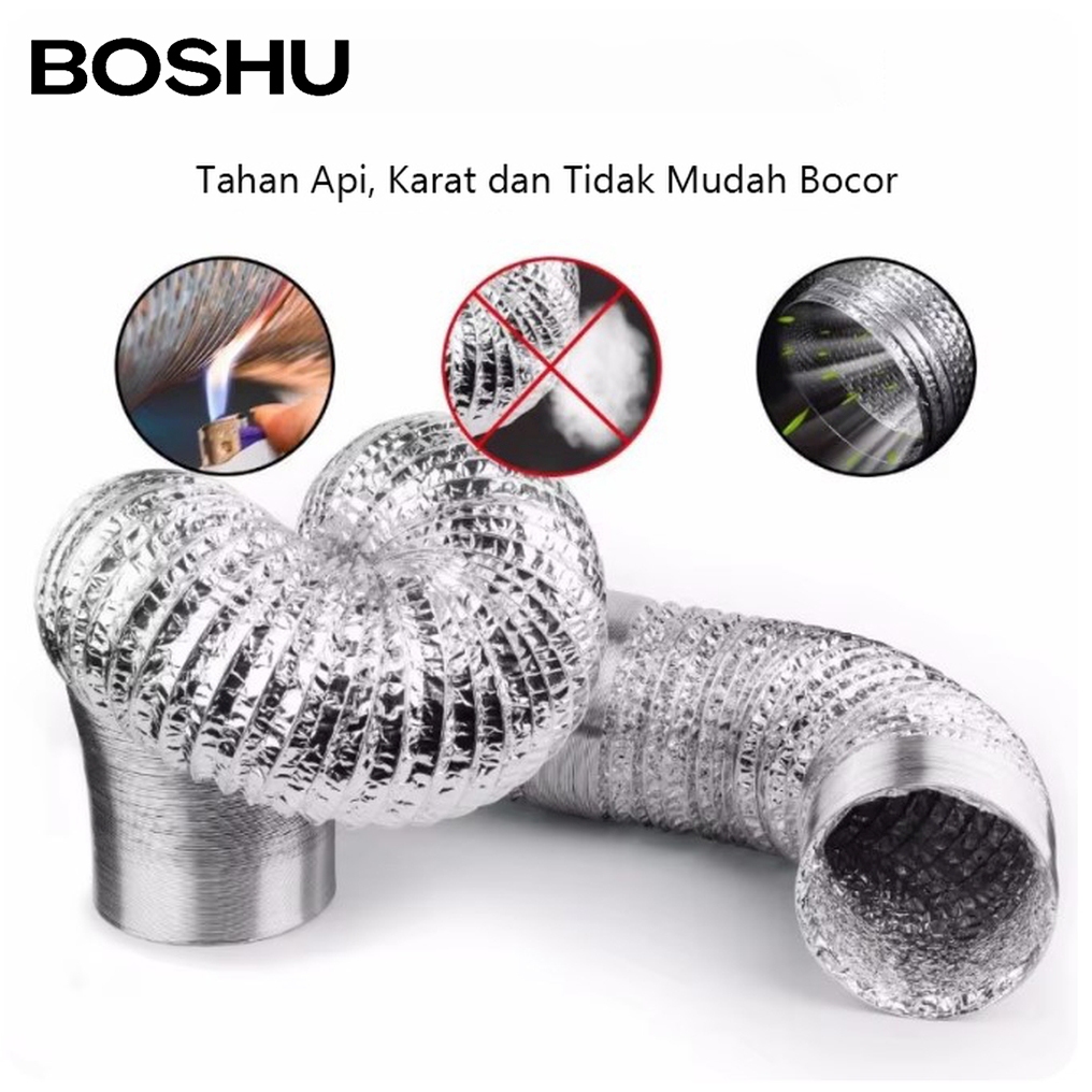 Jual 10, 12, 14, 16 Inch Flexible Ducting Selang Aluminium Fleksibel ...
