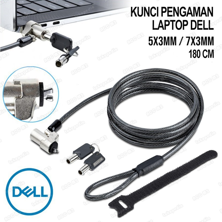 Jual Kunci Pengaman Laptop / Notebook ORIGINAL DELL 3x5mm security lock ...